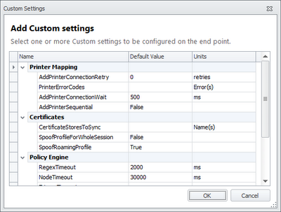 AppSense Environment Manager Custom Settings