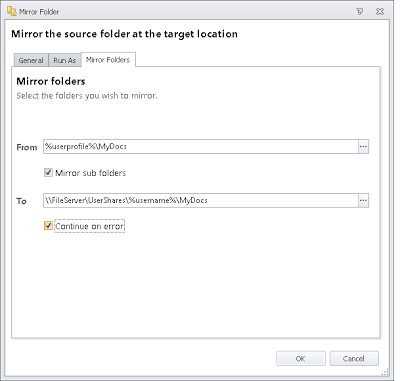 Folder Actions in AppSense DesktopNow Environment Manager