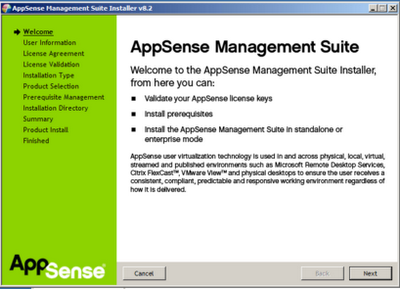 How to install AppSense Management Suite